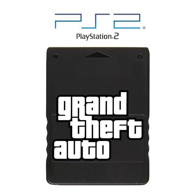 GRAND THEFT AUTO III Vice City San Andreas Unlocked PS2 Memory Card ...