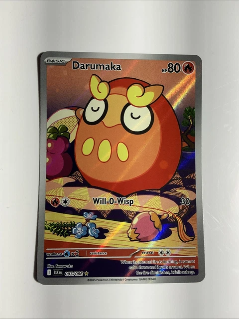DARUMAKA 098/086 SV11B: Black Bolt Holo English Pokémon Illustration ...