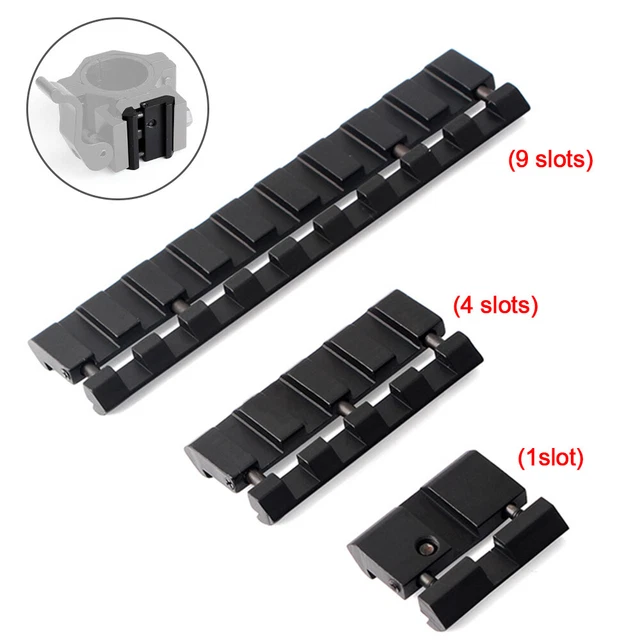 PICATINNY Rail Snap-in Adapter Scope Mount Base 11mm Dovetail to 20mm £ ...