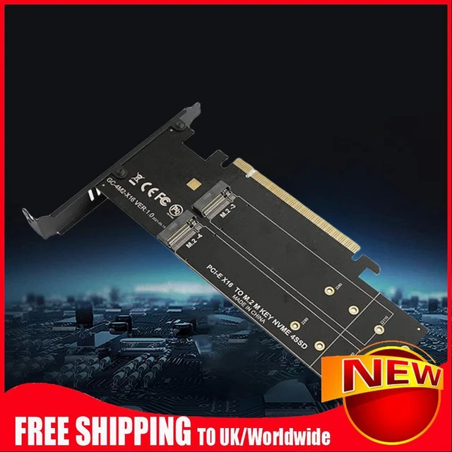 M.2 NVME PCIE 3.0 X16 HDD SSD Riser Card M Key Adapter Controller ...
