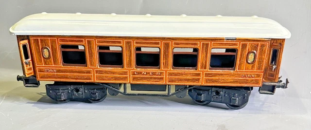 BING O GUAGE LNER TEAK COACH #2568 1920/30 pre war for electric motor ...