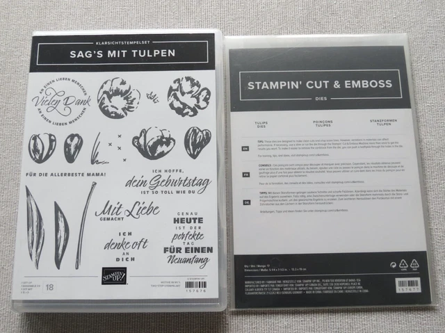 STAMPIN UP STEMPELSET Sag´s mit Tulpen + Stanzformen Neu ...