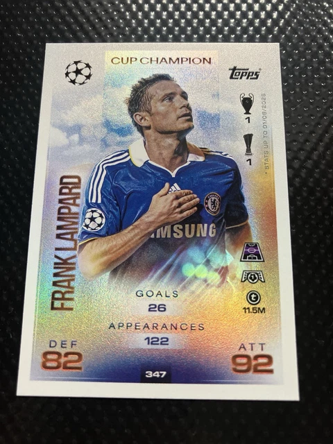 TOPPS MATCH ATTAX 2025 - 26 Card Frank Lampard Chelsea Cup Champion £2. ...