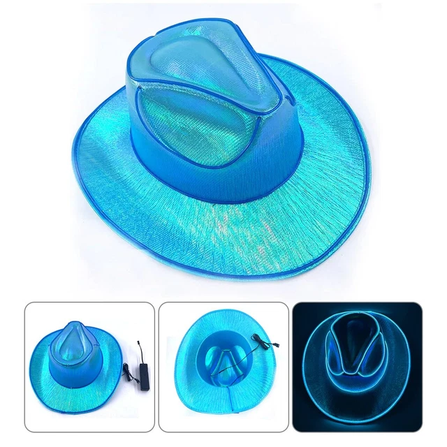 LED COWBOY HAT Disco Western Costume Play Dress Up Party Cowboy Hat Men ...