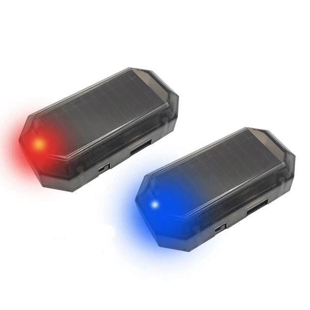 CAR ALARM WARNING Solar Flash LED Light Fake Security System Anti-theft ...