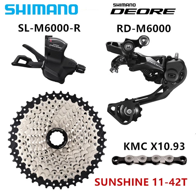 ENSEMBLE GROUPE SHIMANO DEORE M6000 1x10 vitesses 11-46T M6000 levier ...