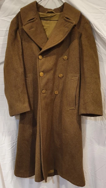 WWII US ARMY Enlisted Trench Coat Heavy Frontline Wool Nice EUR 42,90 ...