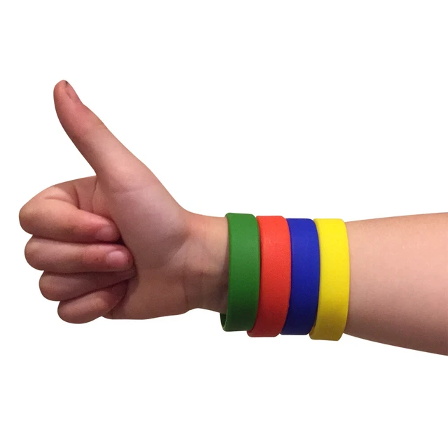 PACK 50 Plain silicone school wristbands, kids wristbands, rubber lunch ...