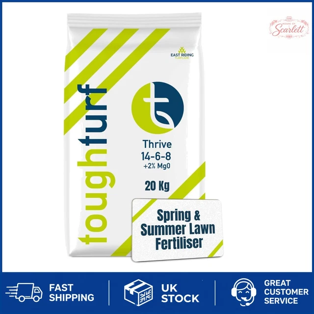 20KG THRIVE LAWN Fertiliser - Fast-Acting, Safe for Kids & Pets, Covers ...