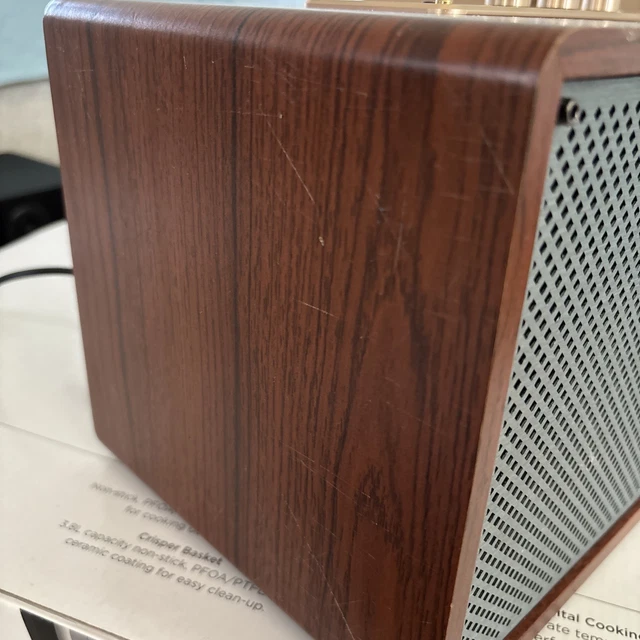 SANDSTROM SCBTS17 CLASSIC WOODEN WIRELESS SPEAKER aux bass treble usb £ ...