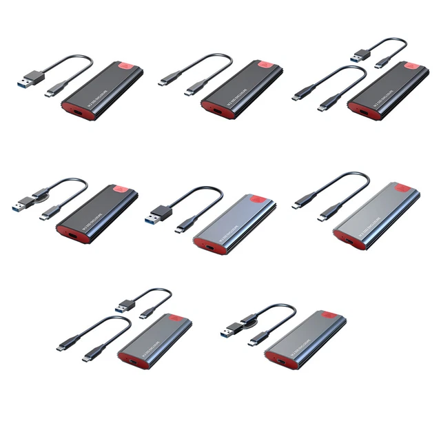 M.2 NVME SSD Enclosure HDD Box PCIe 3.0 External M2 Adapter Hard Drive ...