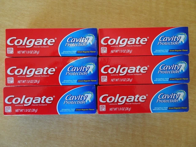 NEW COLGATE CAVITY Protection Toothpaste - Regular Flavor 1 oz - 6 ...