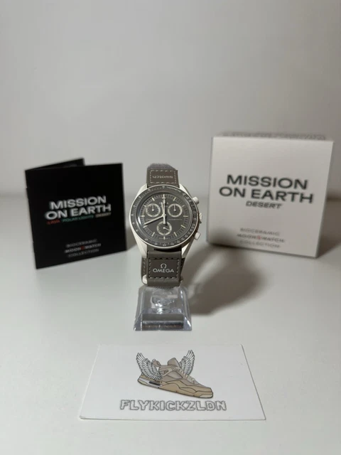 OMEGA X SWATCH Bioceramic Moonswatch | Mission On Earth - DESERT £300. ...