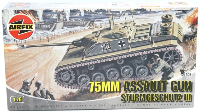 AIRFIX 01306 DEUTSCHER Panzer 75mm Sturmgeschütz III / WWII Bausatz OVP ...