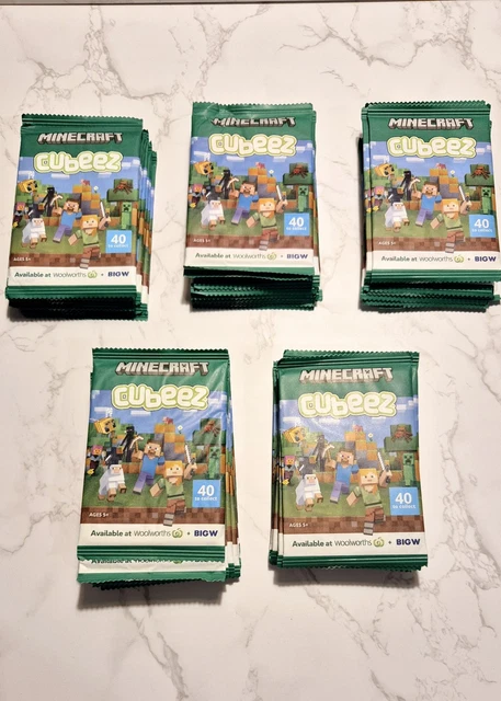NEW MINECRAFT CUBEEZ 2025 Woolworths x 50 Unopened Packs, Selling Fast ...