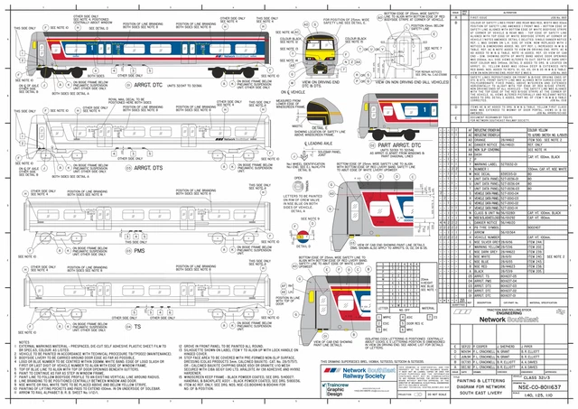 NETWORK SOUTHEAST - Class 321 Reproduction Livery Diagram £9.00 - PicClick UK
