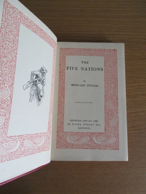 THE FIVE NATIONS Rudyard Kipling Plastic Backed £4.00 - PicClick UK