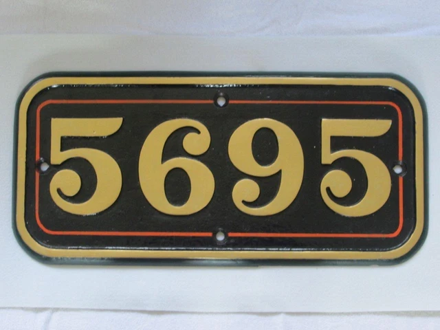 ORIGINAL GREAT WESTERN Railway Cast Iron Number Plate Steam Locomotive ...
