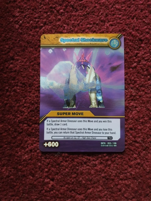 DINOSAUR KING SILVER Rare Spectral Shockwave Super Move Card EUR 3,97 ...