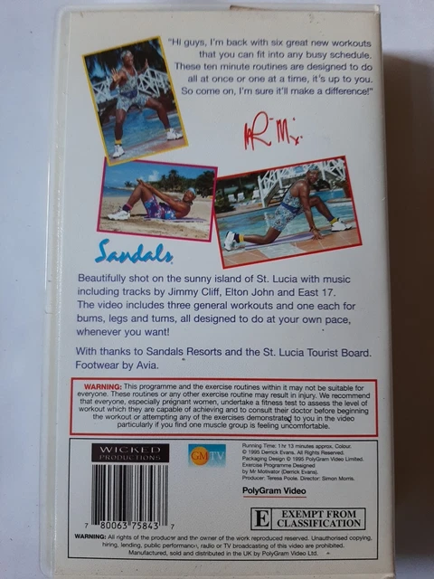 MR MOTIVATOR'S SIX 10 Minute Workouts (VHS, 1995) GMTV EXERCISES ...