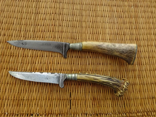 LOT DE De 2 Couteaux Anciens Chasse Nicker Allemagne Solingen Anton ...