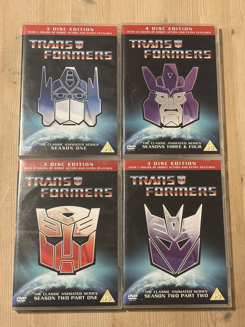 TRANSFORMERS THE CLASSIC Animated Series 1-4 Seasons One, Two, Three ...