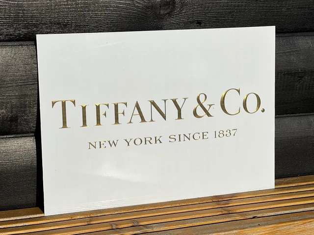 VERY RARE TIFFANY & Co. Display Metal Garage Wall Sign Dealership ...