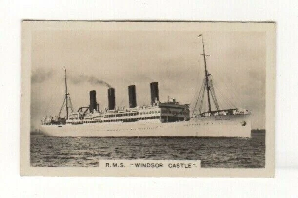 MILITARY CIGARETTE CARD Famous British Ships & Officers. RMS Windsor ...