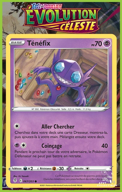 CARTE POKÉMON TÉNÉFIX 067/203 EB07 EB7 Evolution Céleste Epee Et ...