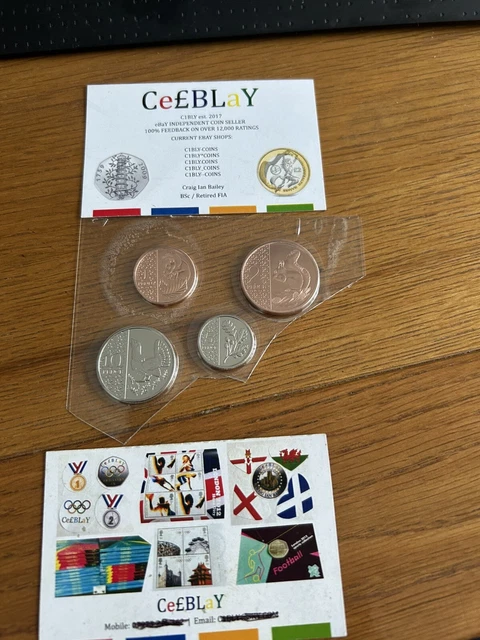 RARE KING CHARLES III 2024 SEALED BUNC NIFC 4 COIN SET - 1p, 2p, 5p ...