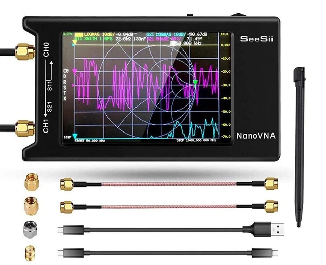 NANOVNA-H4 VECTOR NETWORK Analyzer 10KHz-1.5GHz HF VHF UHF Frequency ...