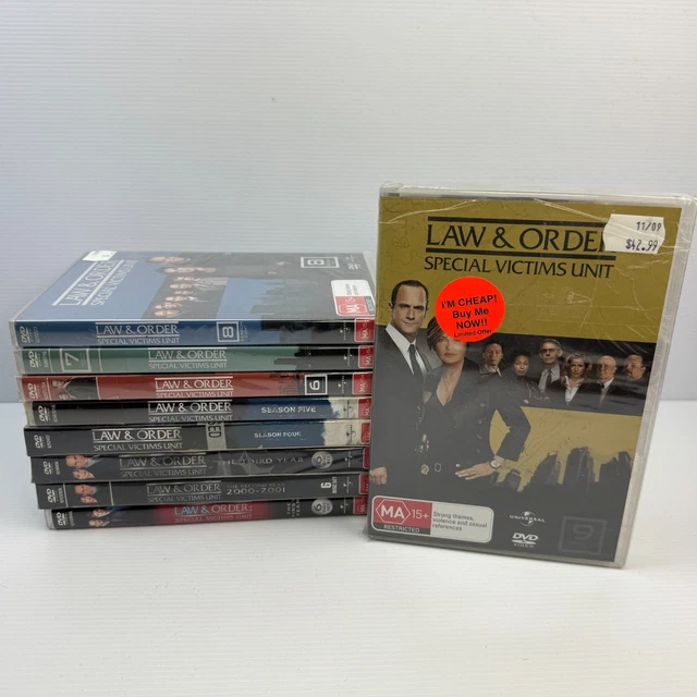 LAW & ORDER Season 1-9 DVD Special Victims Unit PAL Region 4 AU/NZ Free ...