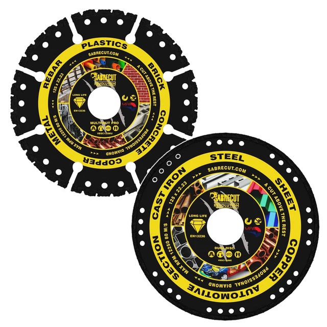 SABRECUT 125MM VACUUM Brazed Multi Material & Metal Cutting Diamond ...