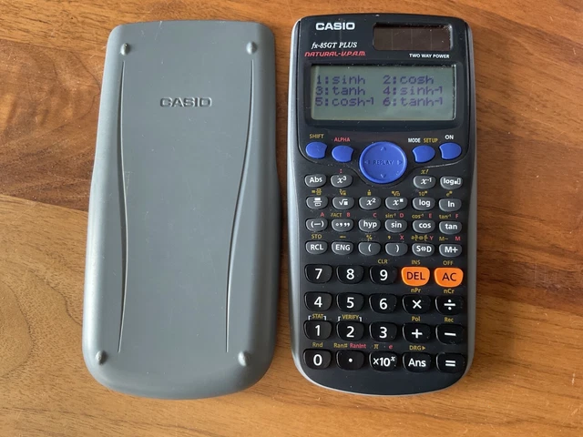 CASIO FX-85GT PLUS Scientific Calculator Black + Case Solar & Battery ...