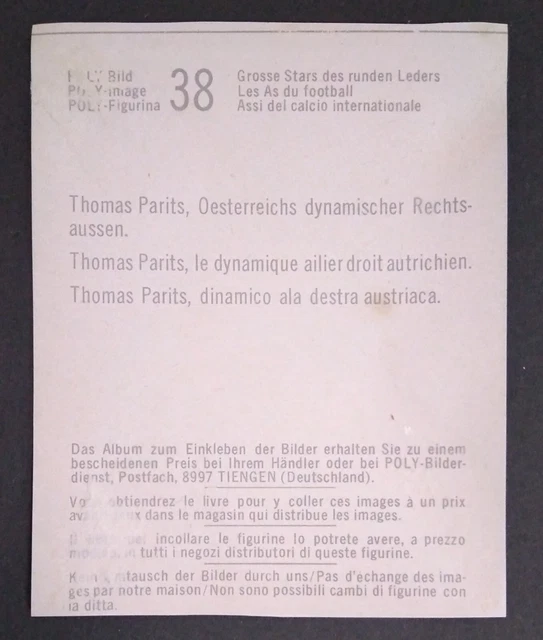 THOMAS PARITS Österreich 🇦🇹 Wien/Köln/Frankfurt Sprengel-Huberty №38 ...