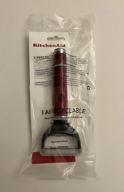 KITCHEN AID STAINLESS Steel Y Peeler Empire Red Brand New sealed pack £ ...