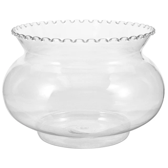 CLEAR PLASTIC FISH Tank Small Aquarium Round Goldfish Bowl Betta Fish ...