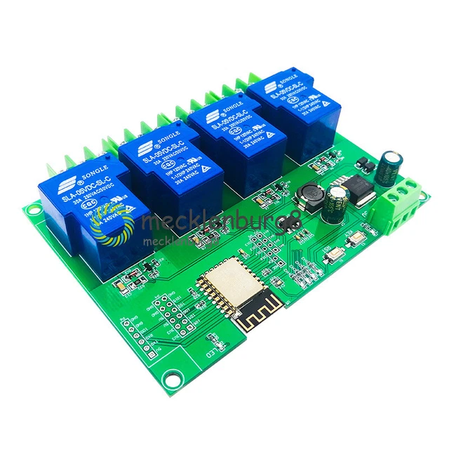 ESP8266 WIFI 4 Channel Relay Module ESP-12F 30A Development Board For Arduino EUR 15,80 ...
