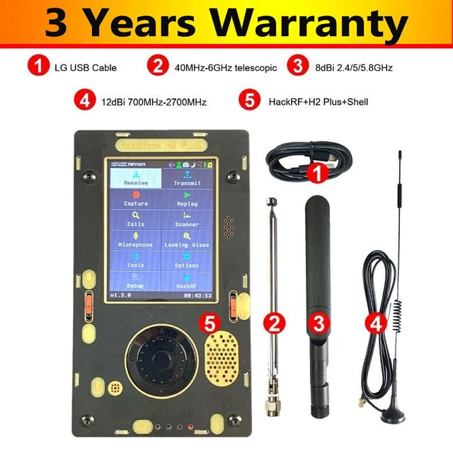 PORTAPACK H2 PLUS +3 Antennas Software Defined Radio Module for HackRF One Board $353.82 ...