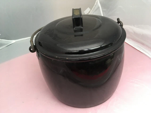 OLD ENAMELWARE JUDGEWARE Cooking Pot Vintage Kitchenware Collectible £ ...