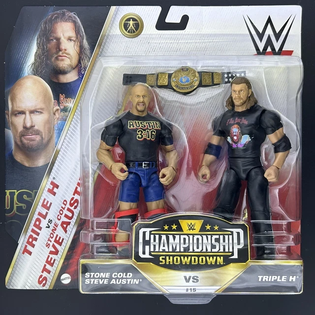 MATTEL WWE CHAMPIONSHIP Showdown 15 Stone Cold Steve Austin Triple H Basic 2023 $64.99 - PicClick CA