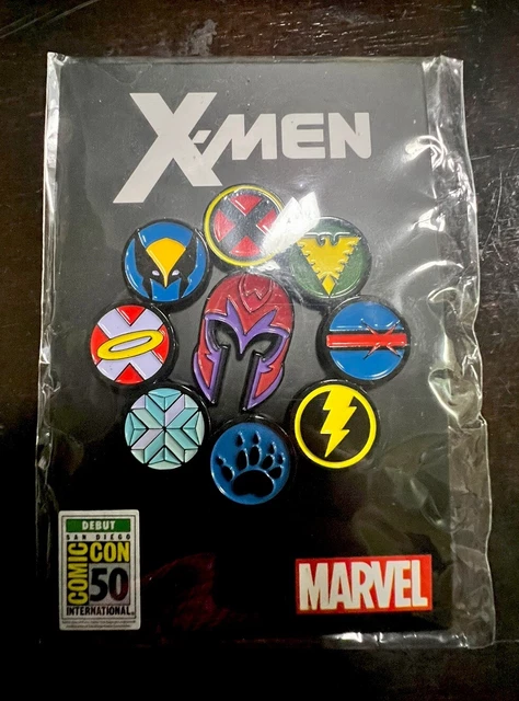 SET OF 9 Character Pin X-Men Superhero Symbols Marvel Comic Con 2019 ...