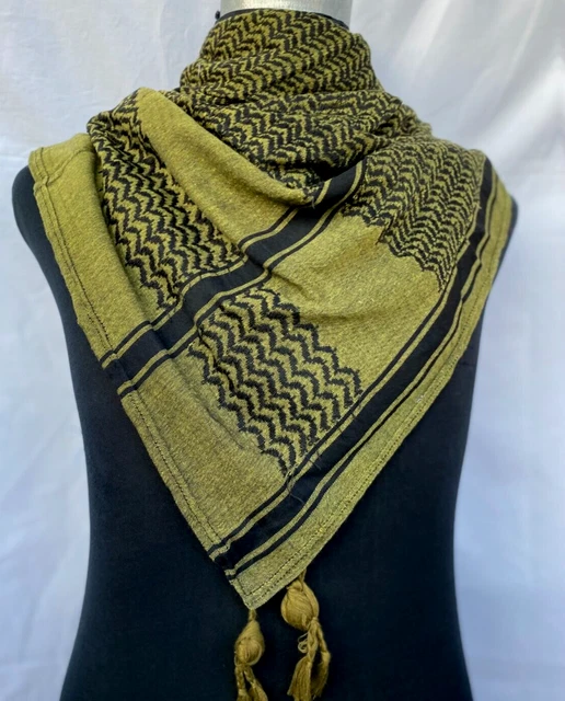 RARE ORIGINAL KEFFIYEH Palestinien 100% Shemagh Arabe Hatta\ Écharpe ...