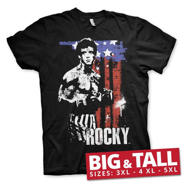 LICENCE OFFICIELLE ROCKY - Drapeau Américain Gros & Grand 3XL, 4XL, 5XL ...