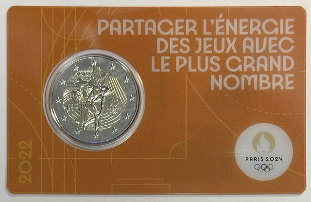 FRANCE - 2 Euro 2022 - Jeux Olympiques De Paris 2024 // Coincard (Bu ...