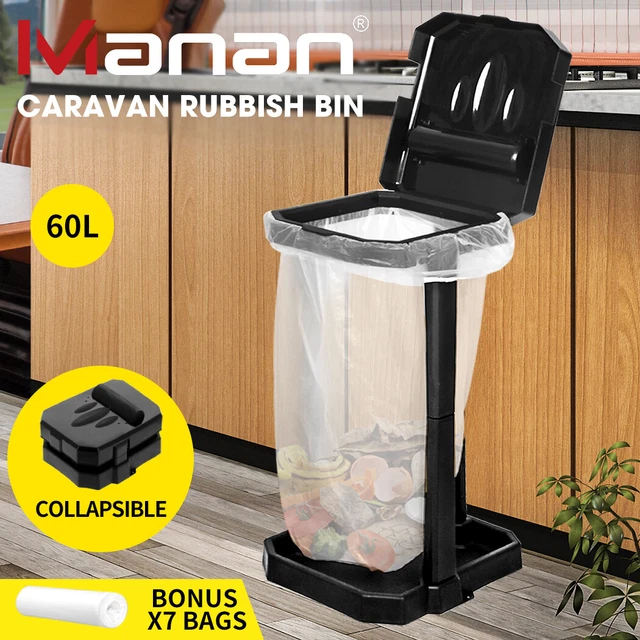 COLLAPSIBLE CARAVAN RUBBISH Bin rv Garbage Can Camper Trash Waste ...