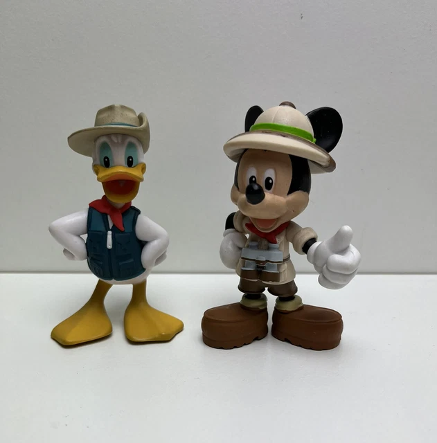 Disney Mickey Mouse And Donald Duck Figures Toys Safari Explorers 9cm £ 5999