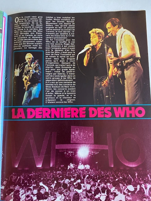 CLIPPING - COUPURE DE PRESSE ☆ La dernière des Who ☆ Janvier 1983 ☆ EUR ...