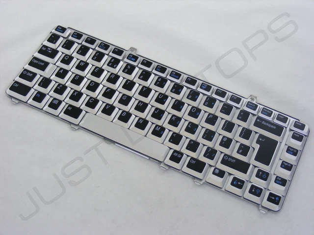 STICKER OVERLAYED SILVER UK English Keyboard for Dell XPS M1330 M1530 ...