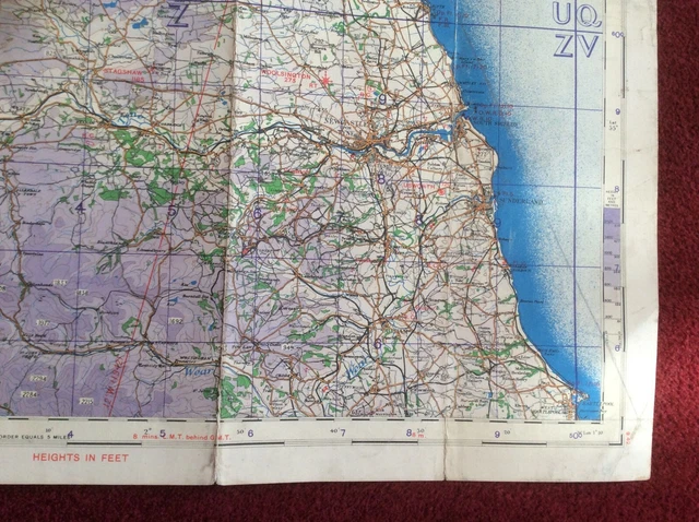 RAF WW2 AIRFIELDS Navigator's Flying Map 1942, The Border, Carlisle ...